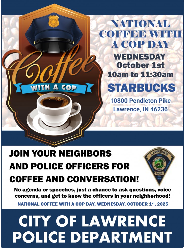 National Coffee with a Cop Day | City of Lawrence, Indiana
