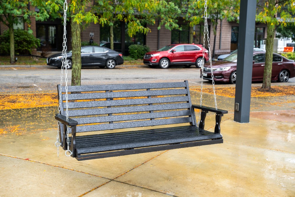 New Hanging Swings Installed at Civic Plaza | City of Lawrence, Indiana
